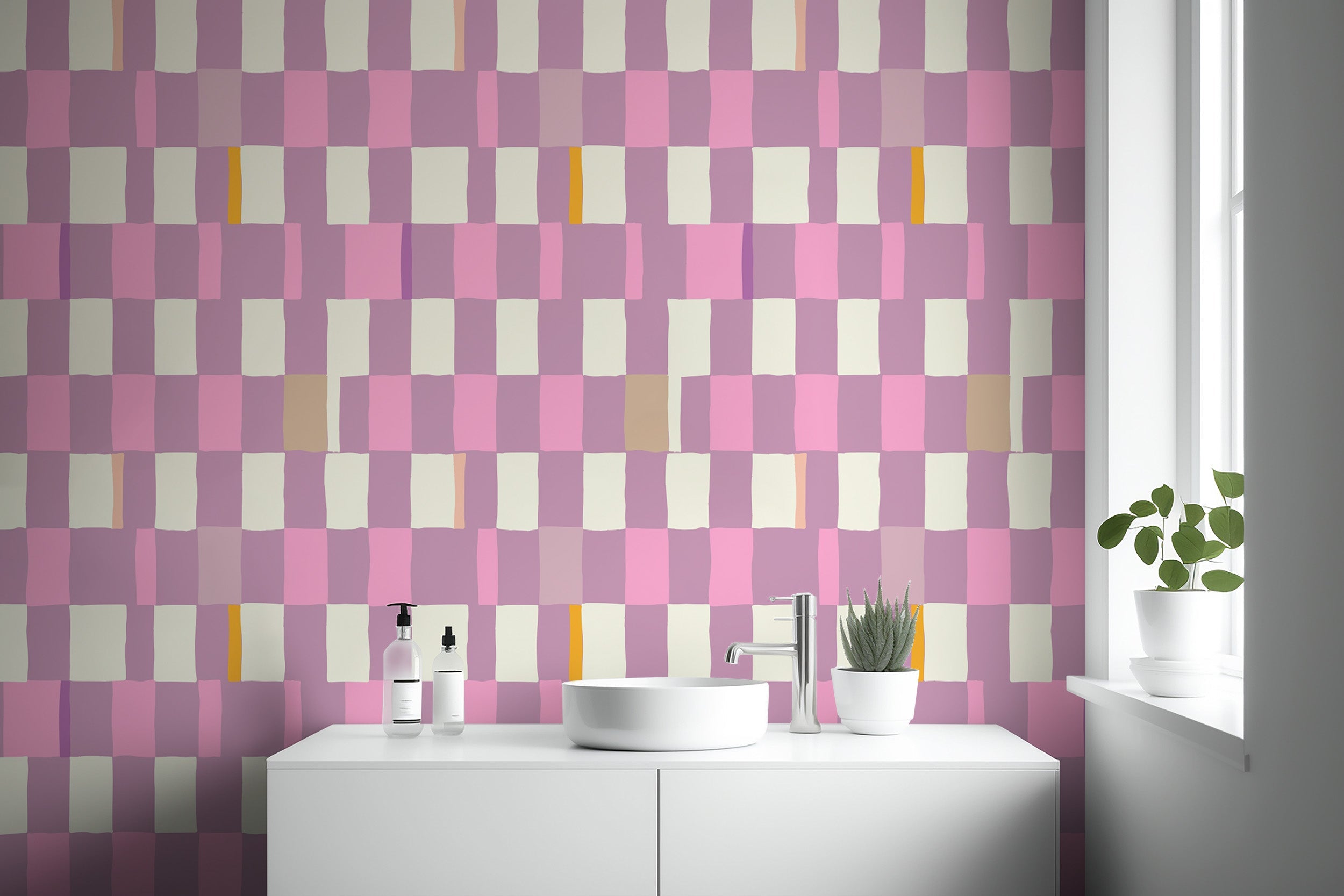 Mosaic Tile Wallpaper – Geometric Wall Designs