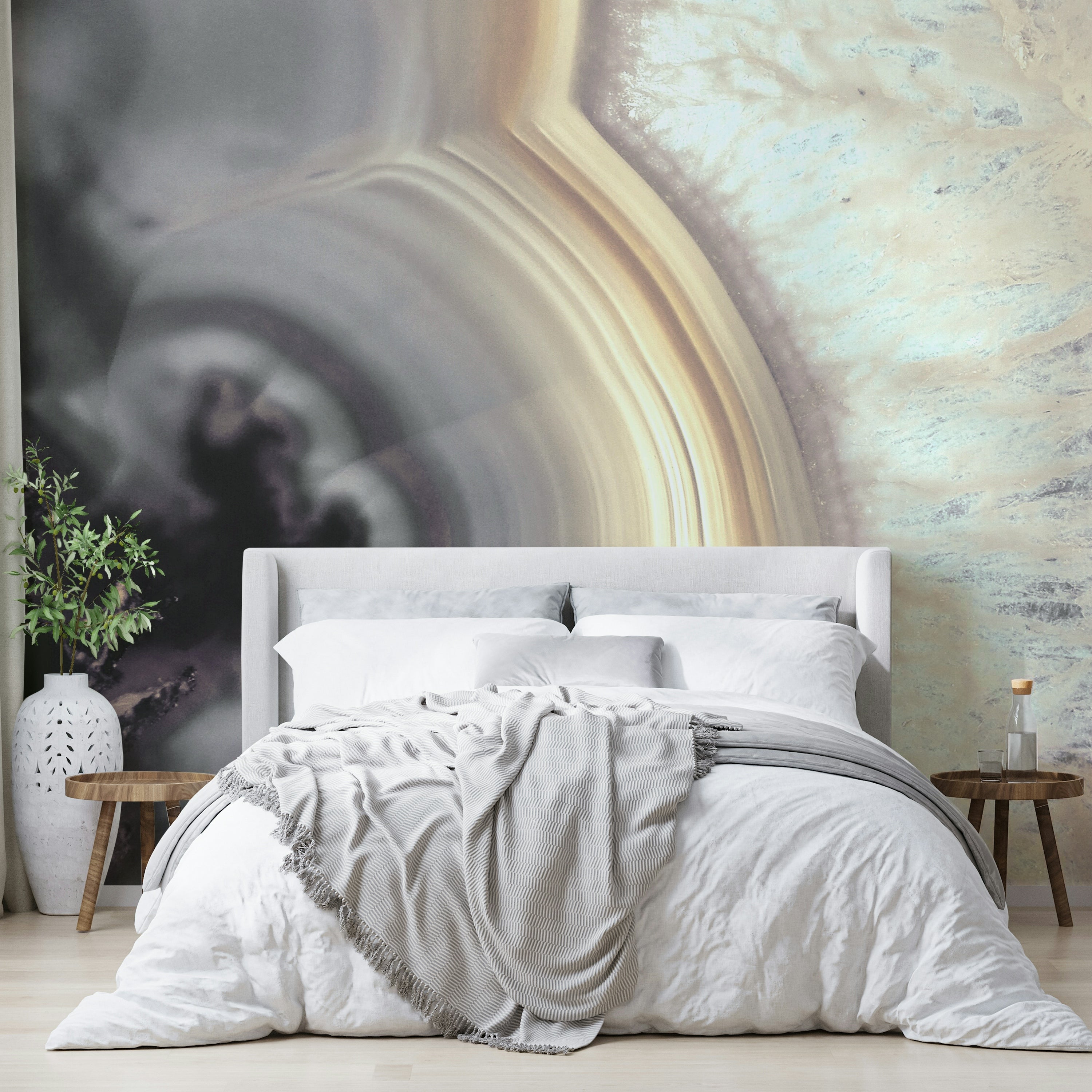 Taupe Agate Wall Mural – Soft Stone-Inspired Wallpaper