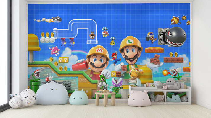 Invest in Super Mario Bros Kids Wallpaper - Colorful Adventure