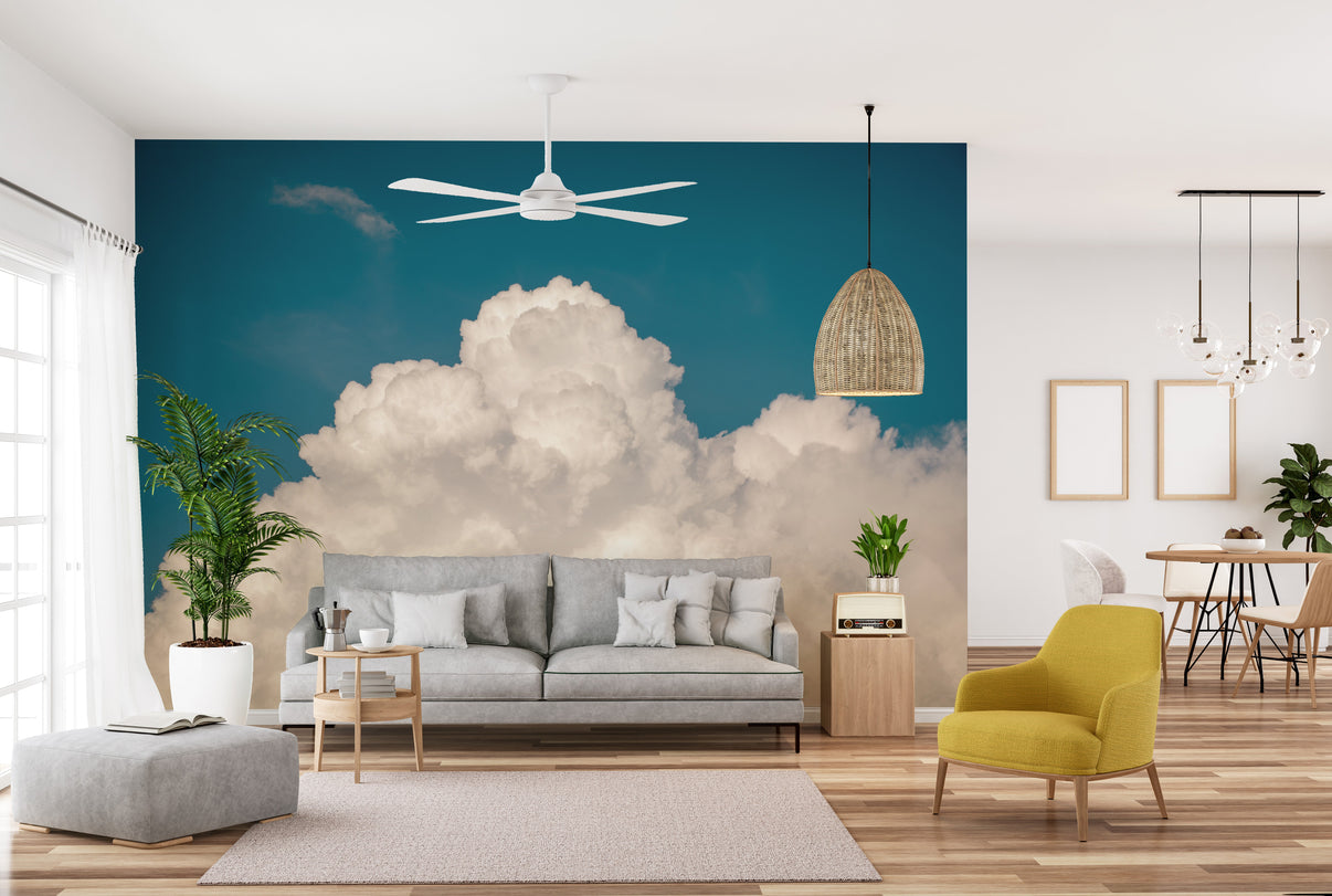 Blue Color Clouds In The Sky Self Adhesive Wallpaper Murals