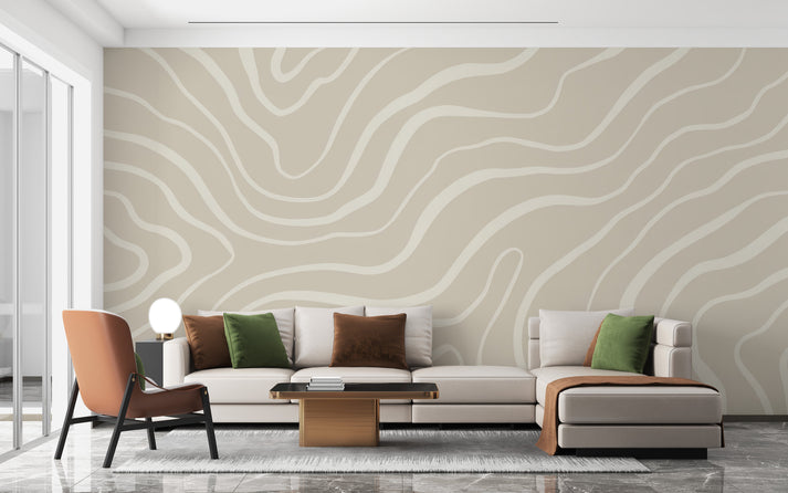 Order Abstract Neutral Lines Wallpaper for a Chic Look