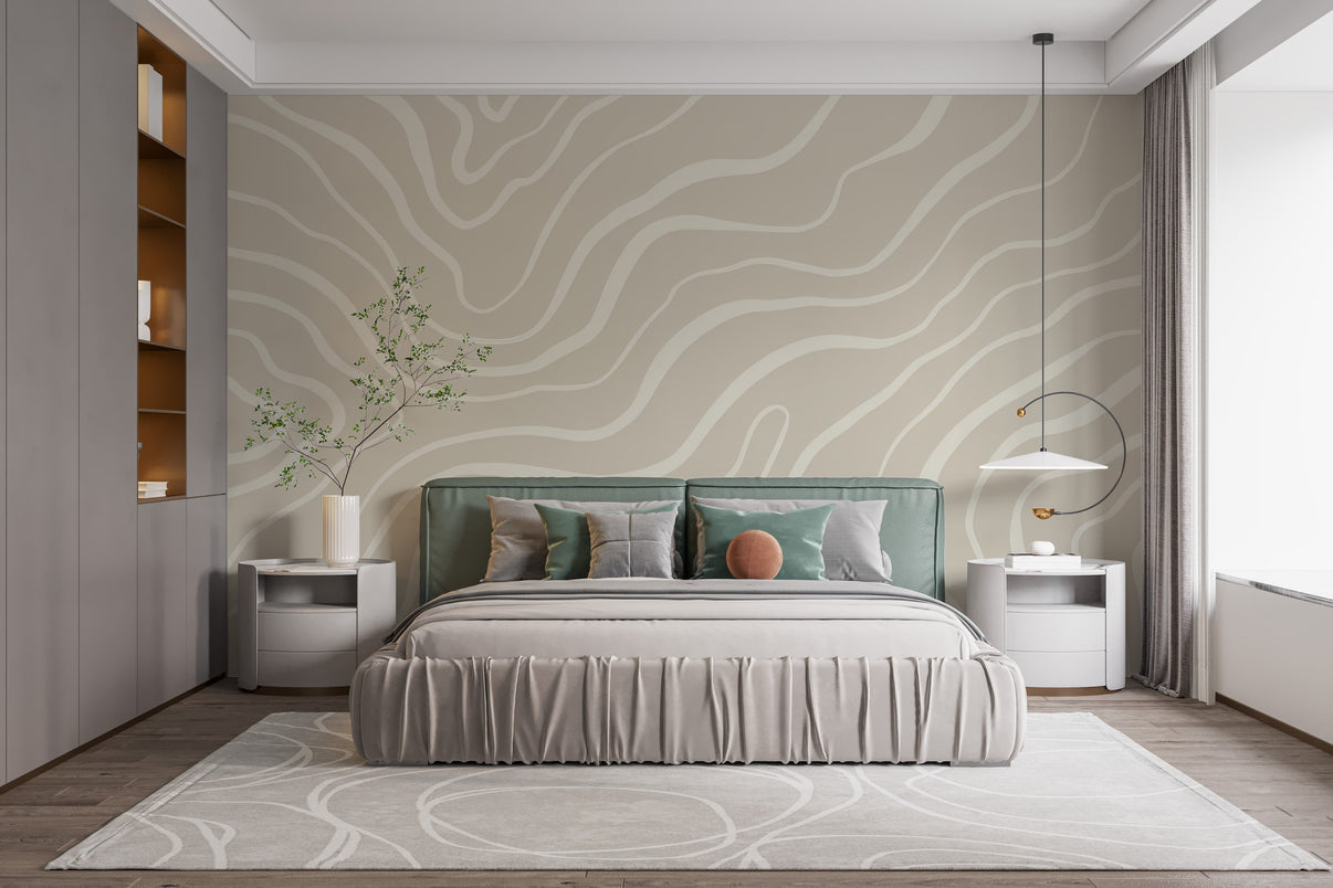 Order Abstract Neutral Lines Wallpaper for a Chic Look
