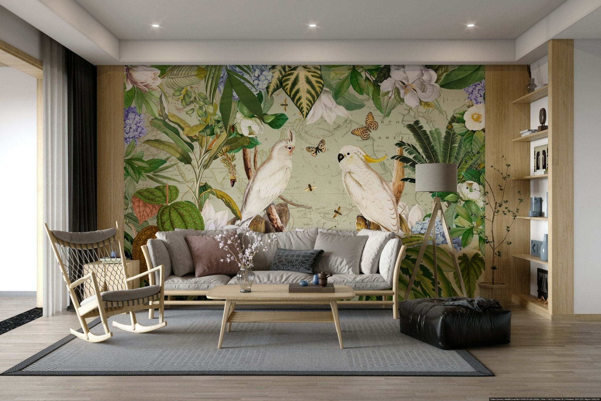 Botanical Explorers Wall Mural - Vibrant Nature Design