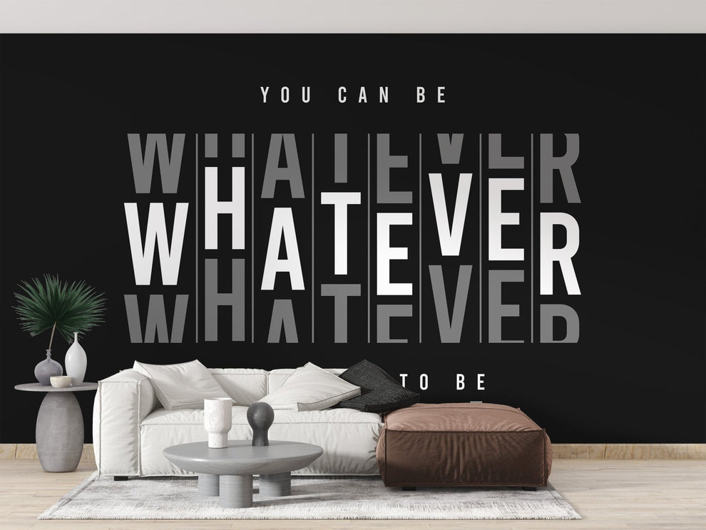 Get Monochrome Wallpaper - Empowering Message Mural | IN