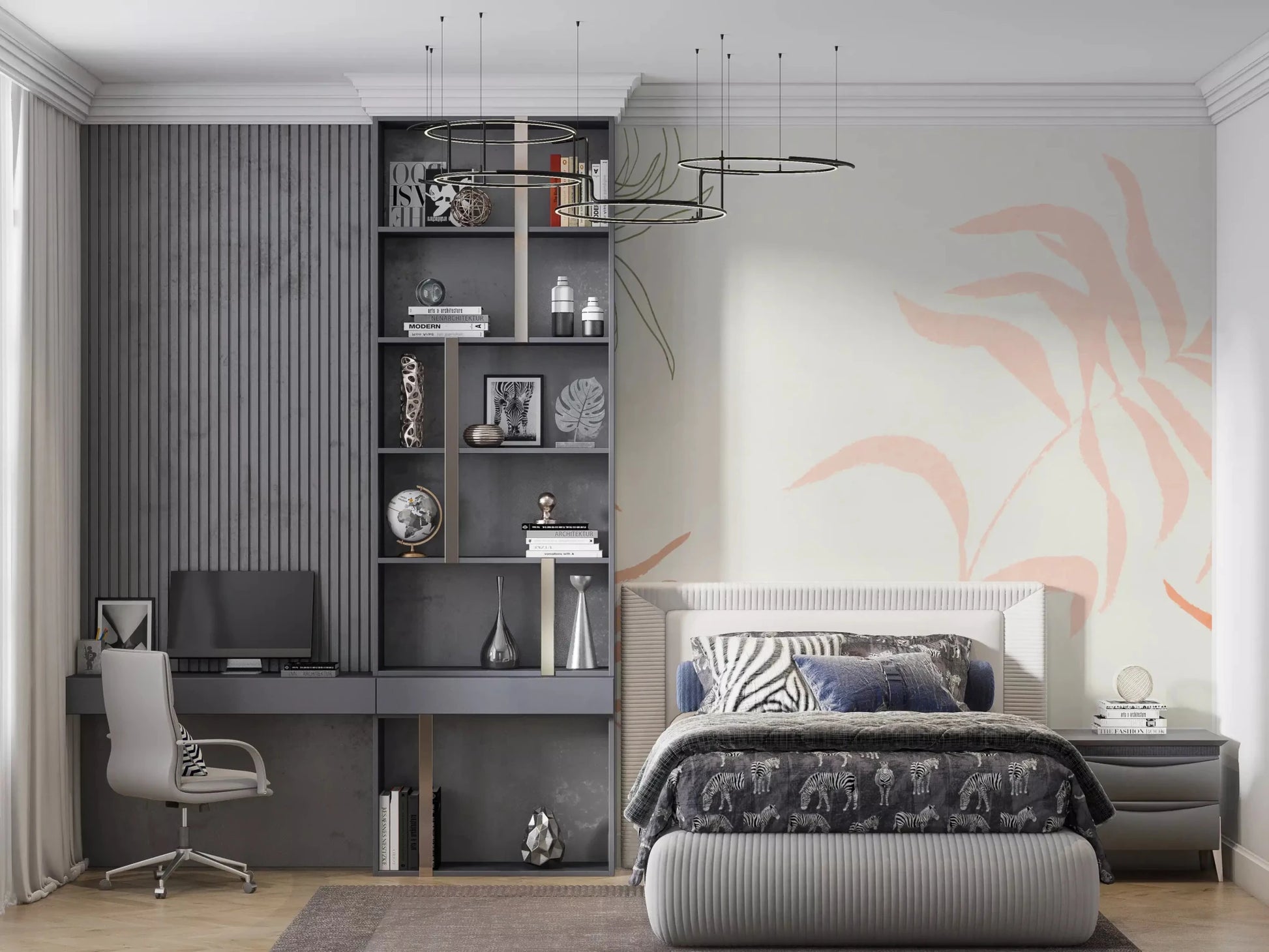 Ethereal Fronds Wall Mural for Soft Modern Interiors