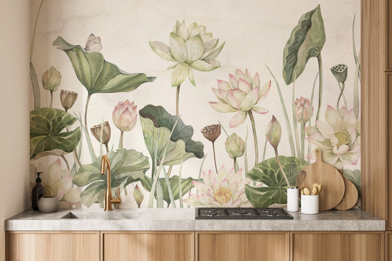 Lovely Water Lilies: Serene Wall Murals for a Tranquil Oasis