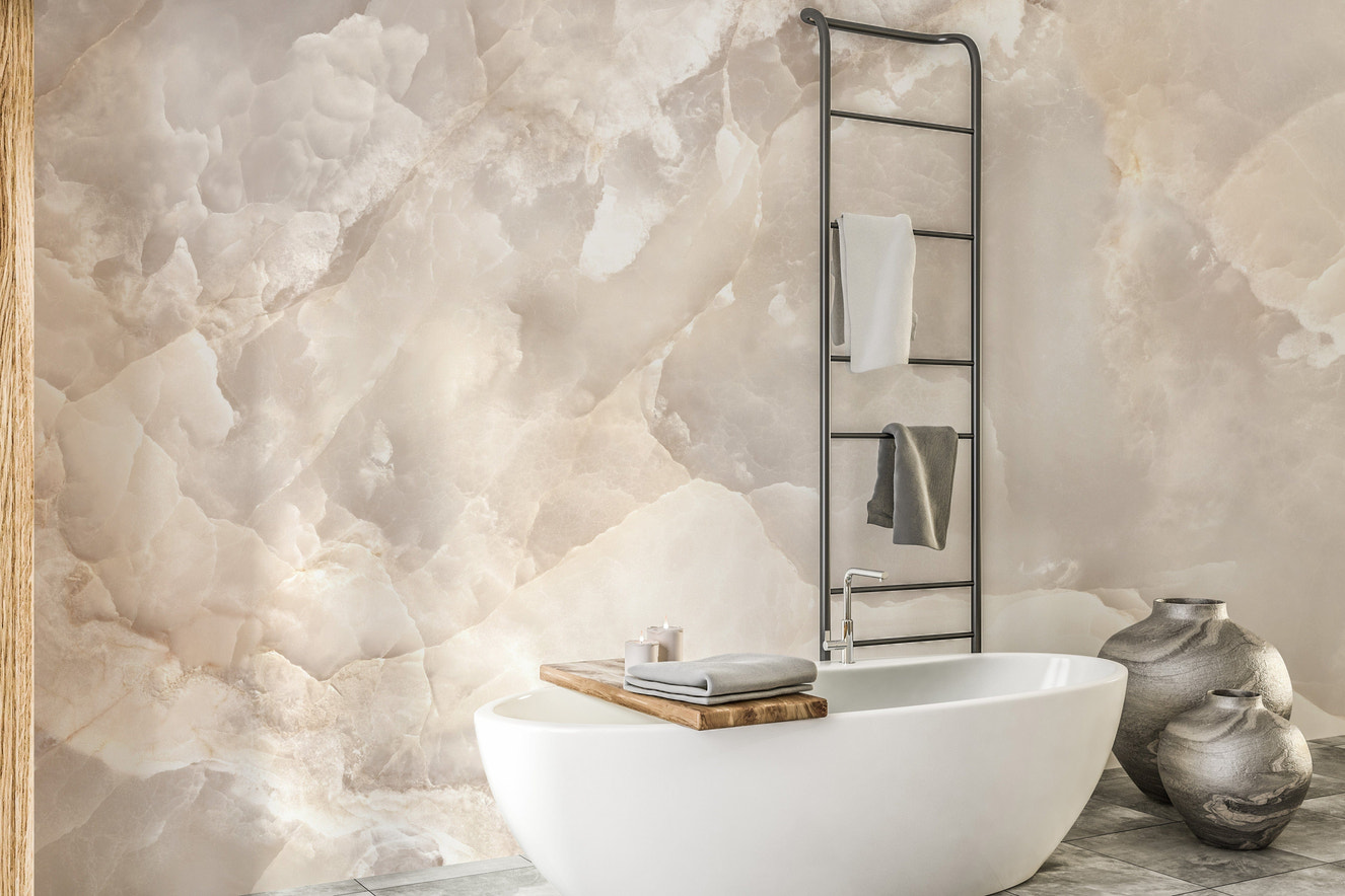 Denim Tile Geometric Wallpaper