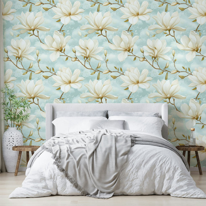 Magnolia Magic Wallpaper for Elegant Interiors