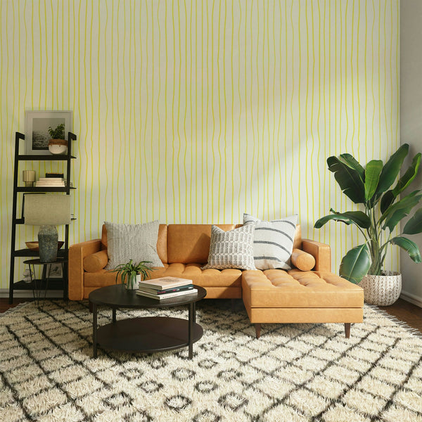 Pale Yellow Vertical Lines Wallpaper – Light Wall Style