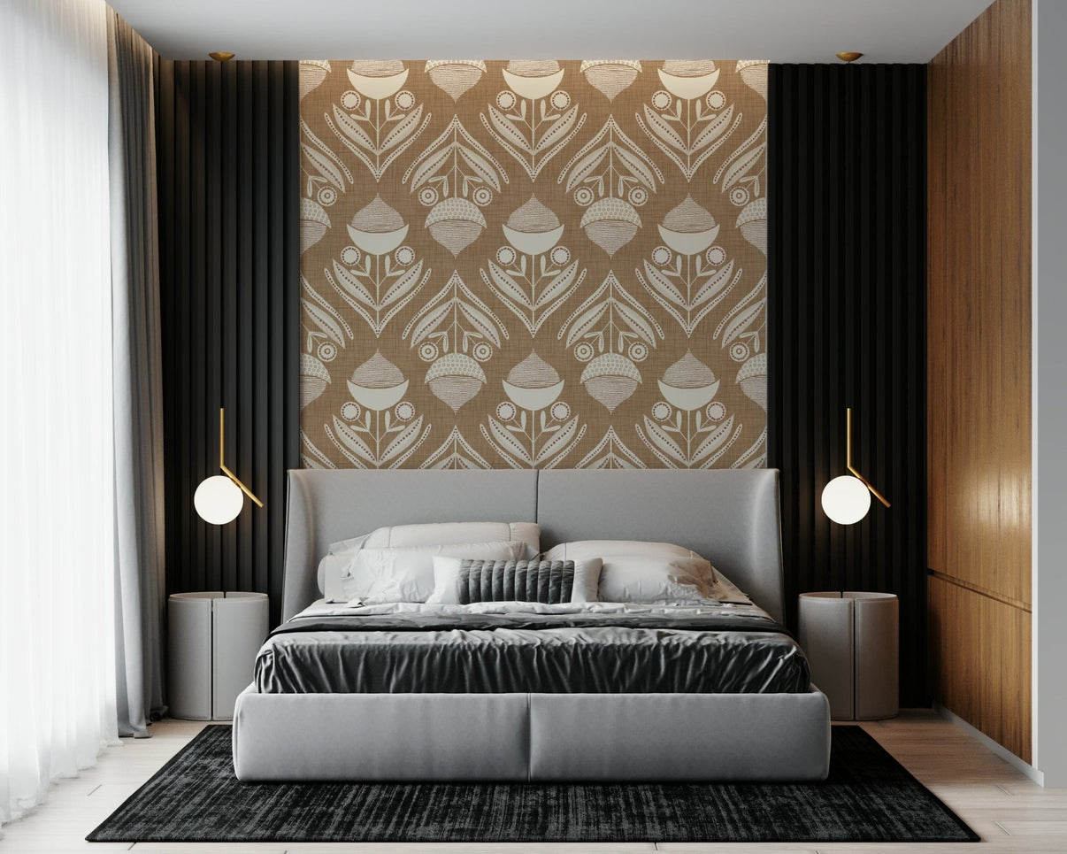 Rustic Bloom Wallpaper: Folk Art Peel and Stick Decor