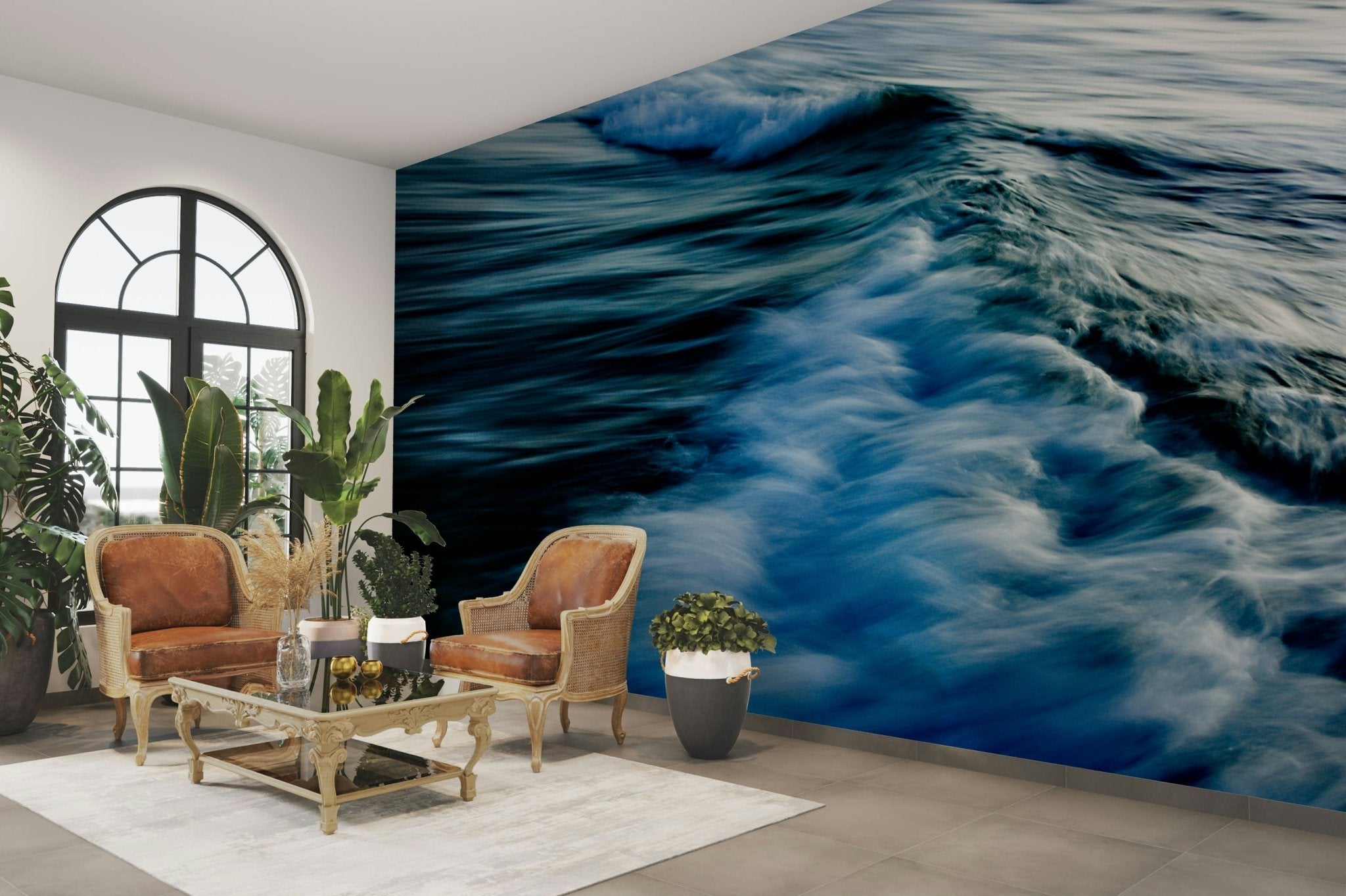 Blue Wave Mural Wallpaper